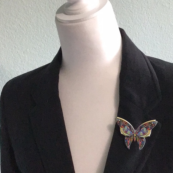 Jewelry | Acrylic Printed Butterfly Brooch | Poshmark